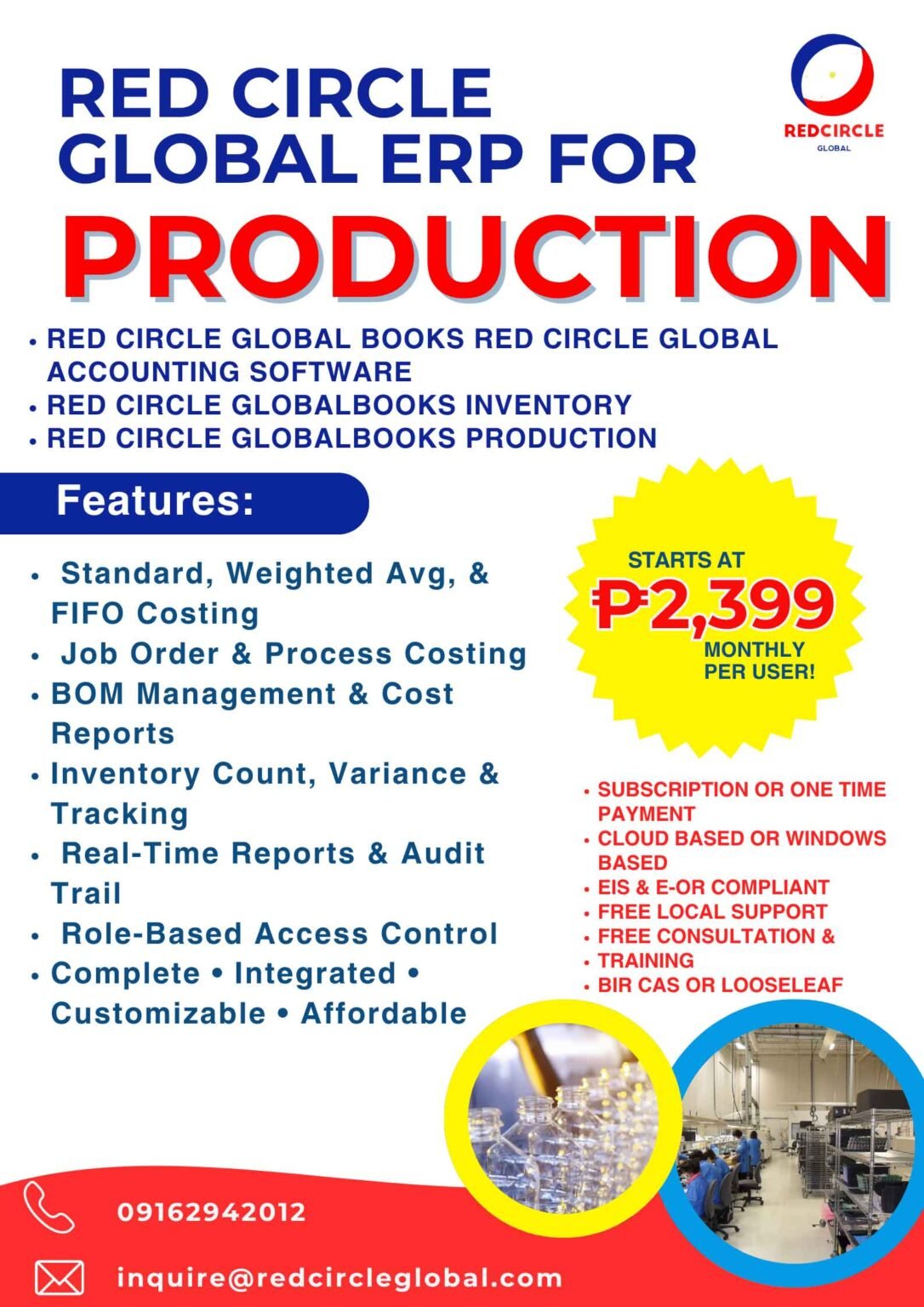 Production ERP - GLOBAL QUALITY, LOCAL PRICING